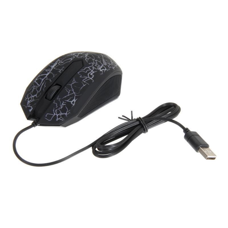 Buy USB Mouse 3 Buttons Optical Gaming Game Mouse 7 Colors LED for PC ...