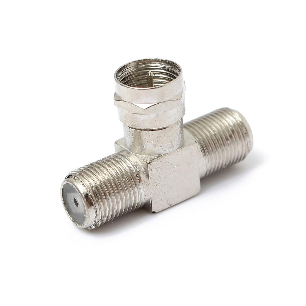 Buy Male To 2 Female 2 Way F-Type Splitter Combiner TV Virgin Cable Sky ...