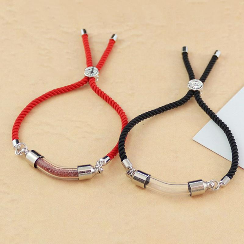 Buy 1PC Wirte On Rice Vial Glass Bracelet Pendant Gift Wishing ...