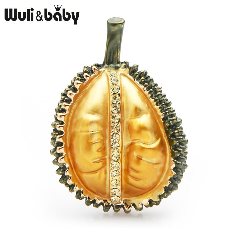 Buy Wuli&baby Plant Brooches Czech Rhinestone Durian Alloy Fruits ...