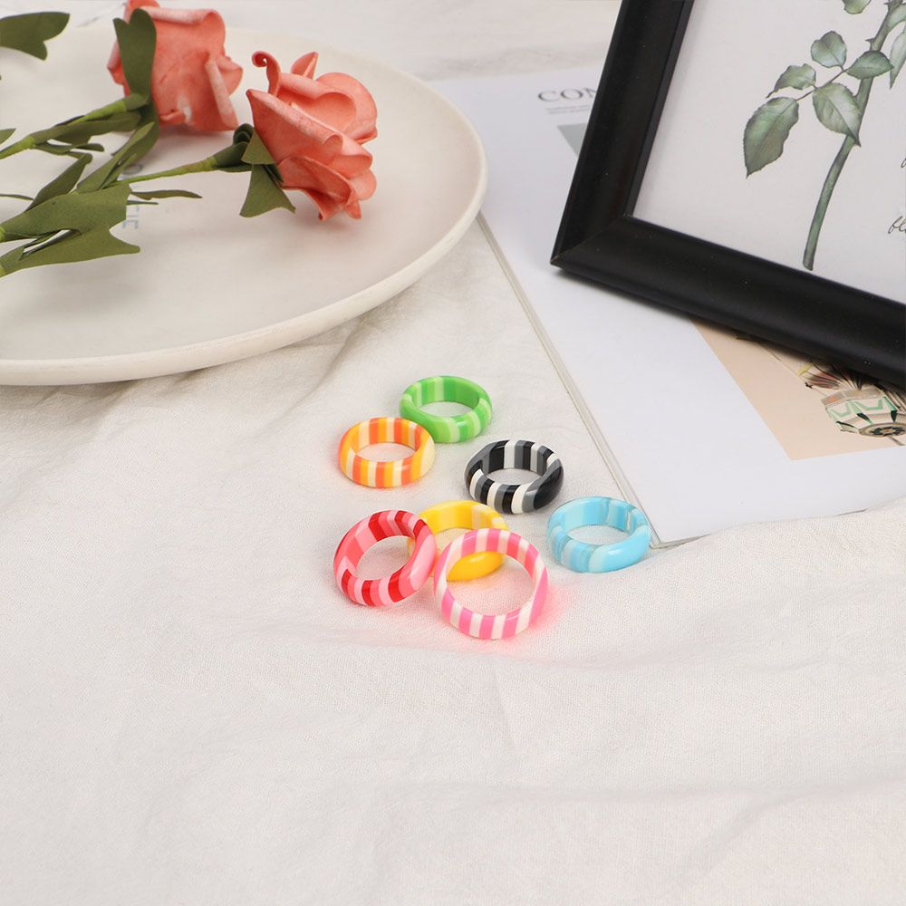 Satın alın Round Exquisite For Women Sweet Acrylic Candy Color Resin ...