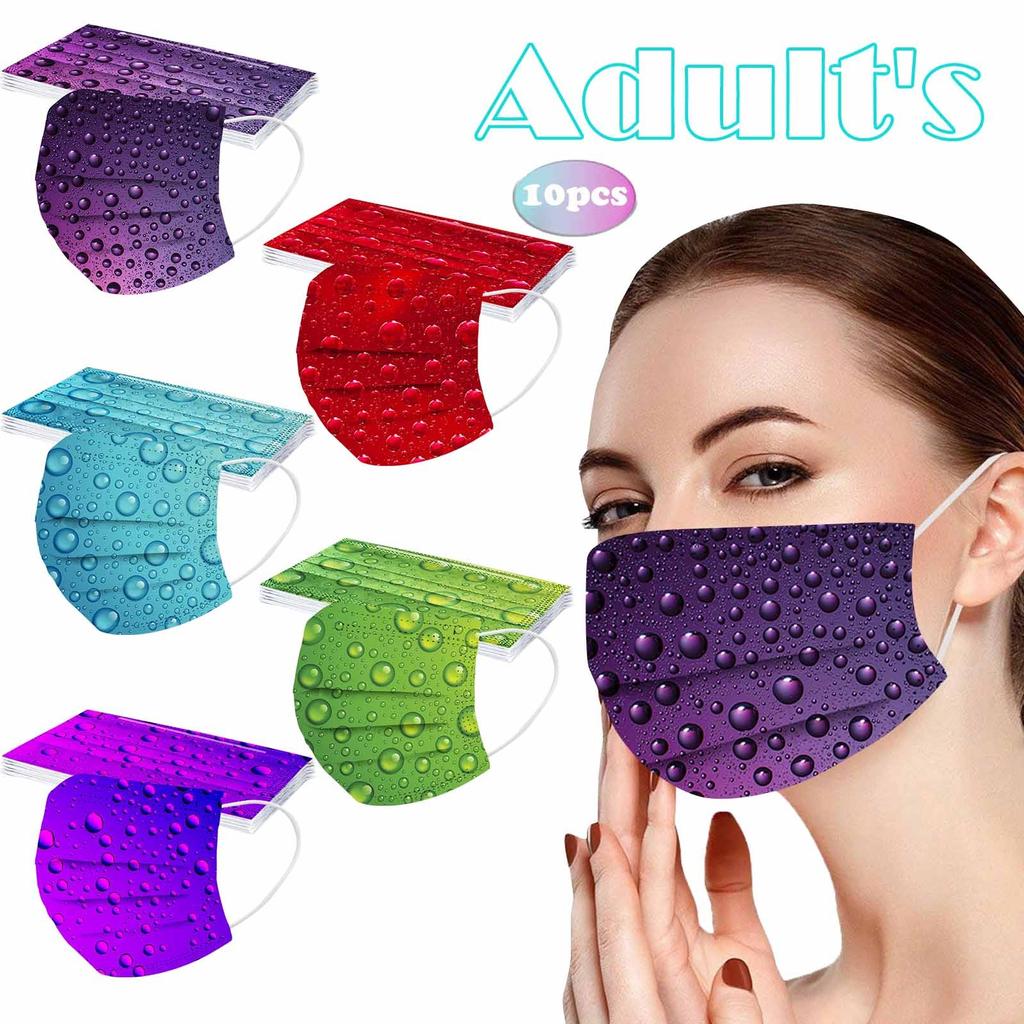 Buy Adult Women Man Disposable Face Mask Industrial 3Ply Ear Loop 10PC ...