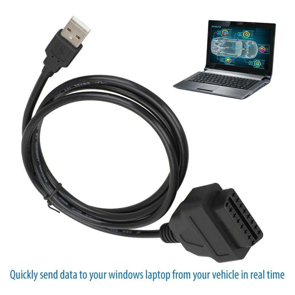 Buy Dagu 1m 16Pin OBD2 To USB Port Charger Adapter Cable Connector ...