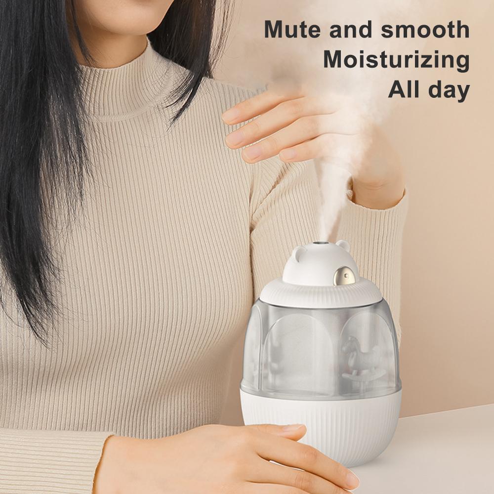 Buy Air Humidifier 320ML Colorful Carousel With Music Box Small Home ...