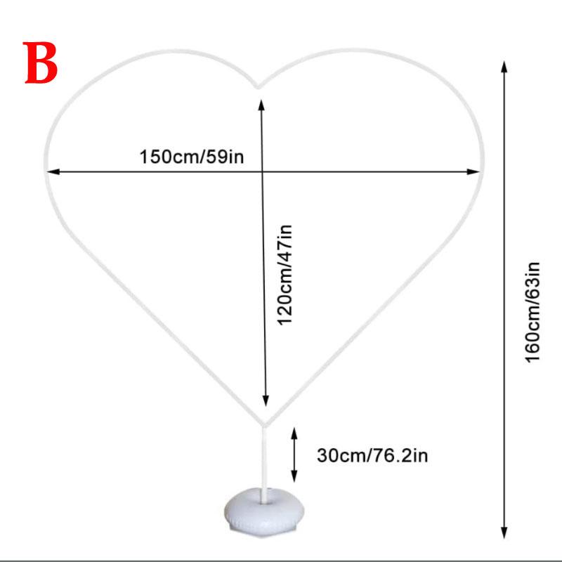 Buy 150cm DIY Heart Shape Balloon Hoop Plastic Balloon Arch Holder ...