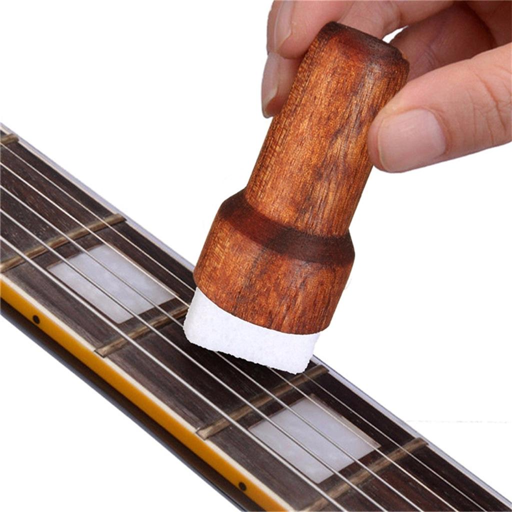 Buy Wood Electric Guitar Bass String Cleaner Instrument Body Cleaning ...