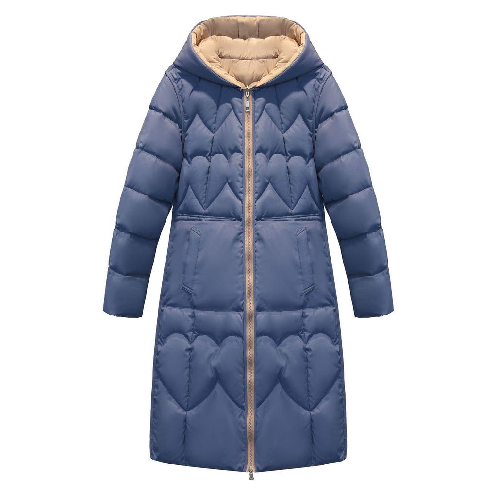 💰Cumpără Double-Sided Down Padded Jacket Women 'S Mid-Length Slim Fit ...