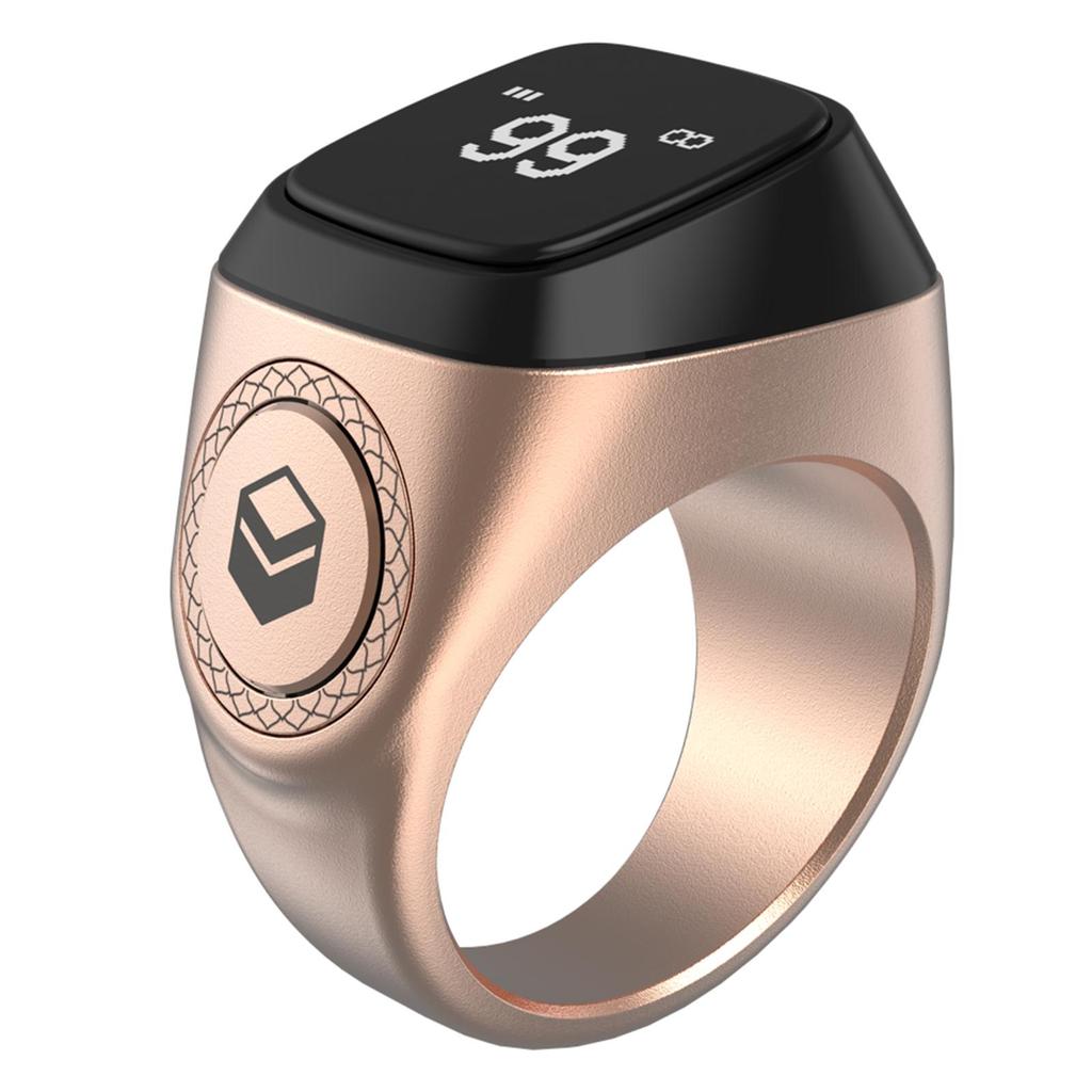Buy Aluminum Alloy Digital Tasbih OLED Screen Smart Zikr Ring with ...