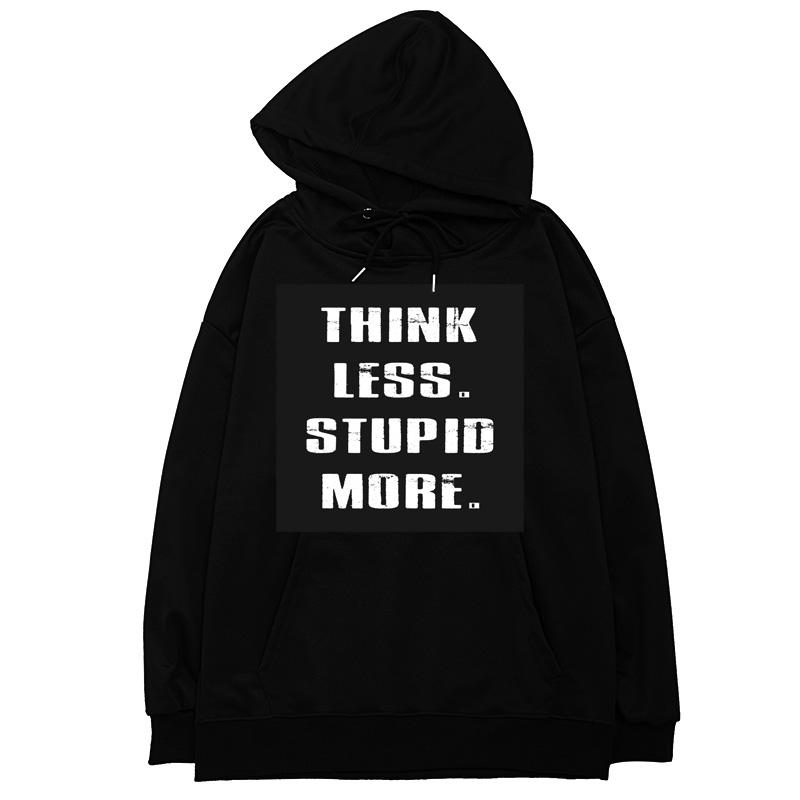 Buy Think Less Stupid More Dumb Quote T Shirt Printed Black Autumn And ...