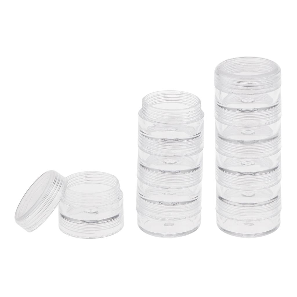 Cheap 4 Sets 5 Layers Stackable Interlocking Screw Clear Containers ...