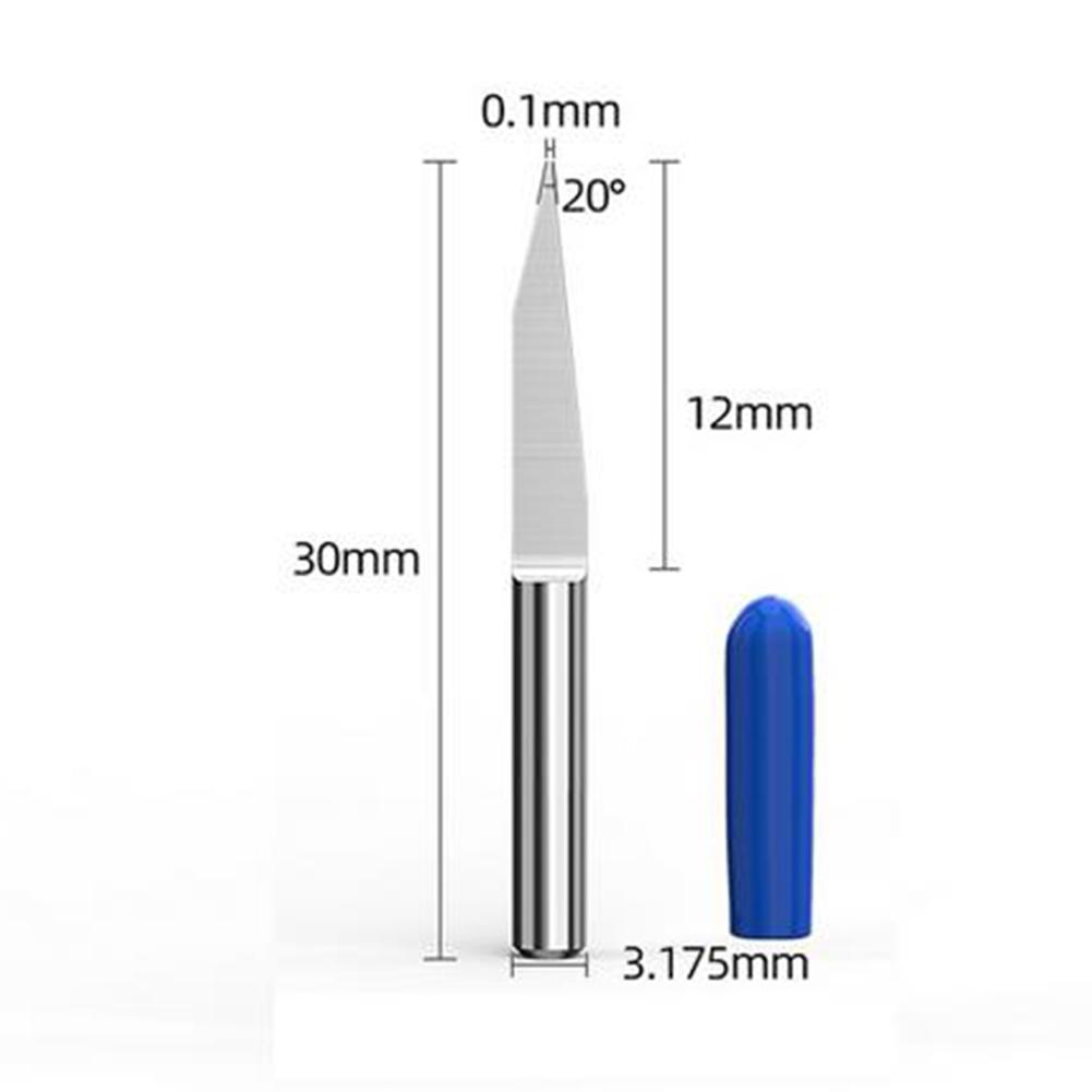 Buy Cnc Router Tool Engraving Bits 0.1mm 10 Pcs 20 Degree at affordable ...