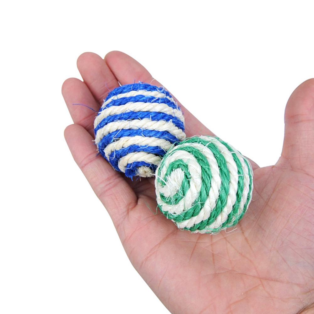 Buy 3PCS Sisal Balls Ropes Weave Cat Toys For Pets Dogs Interactive Toy ...