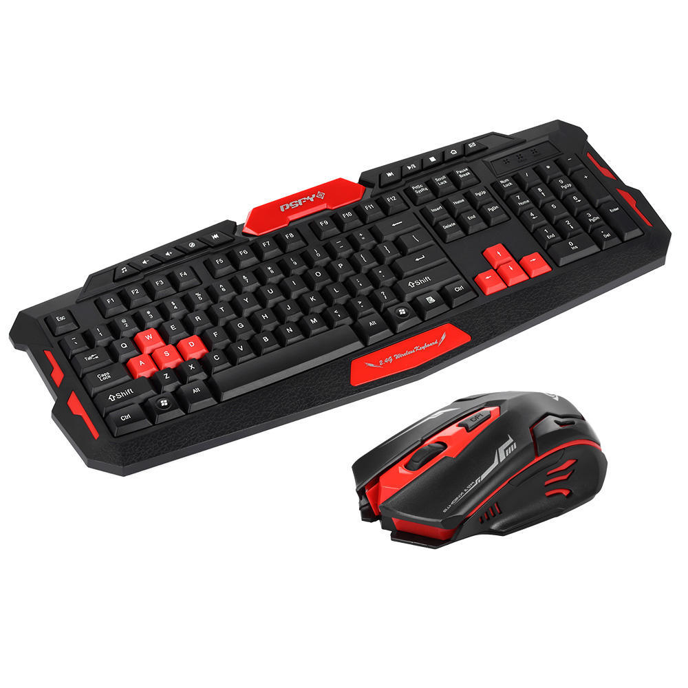 Buy DSFY 2.4GHz Wireless Gaming Keyboard Mouse Combo 19 Keys Anti ...