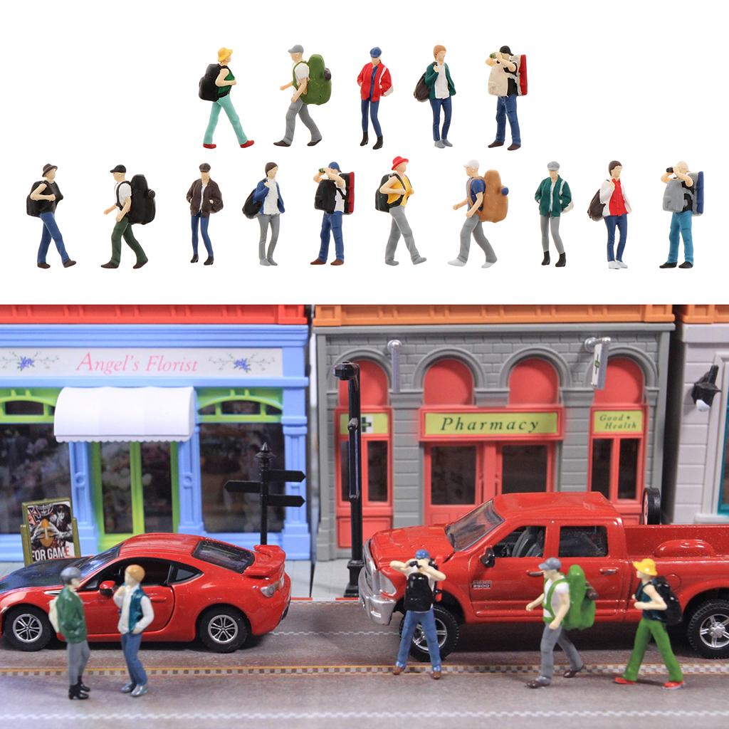 Buy Model Train Figures, 5Pcs 1:64 Scale Painted People Figures ...