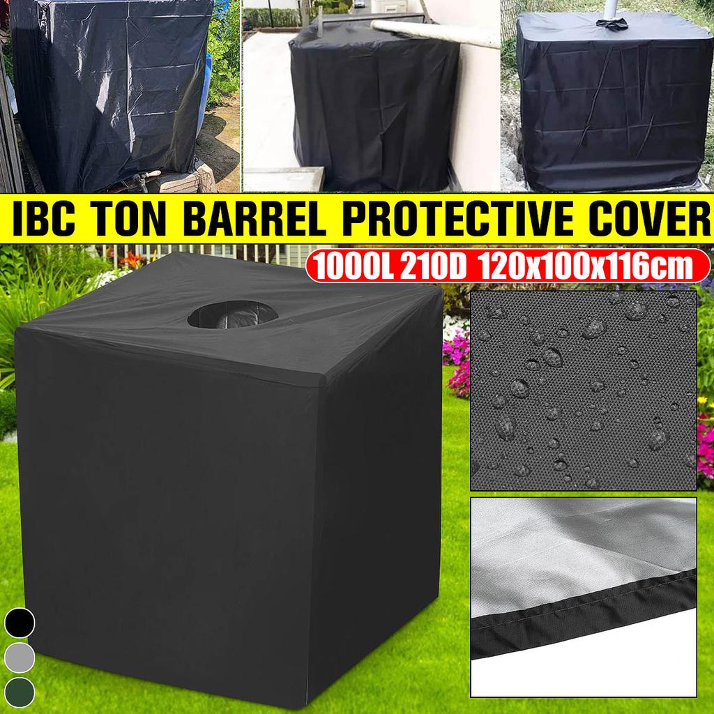 💰Kaufe 210D Wasserdichte IBC Wassertank Abdeckung 1000L Container Anti ...
