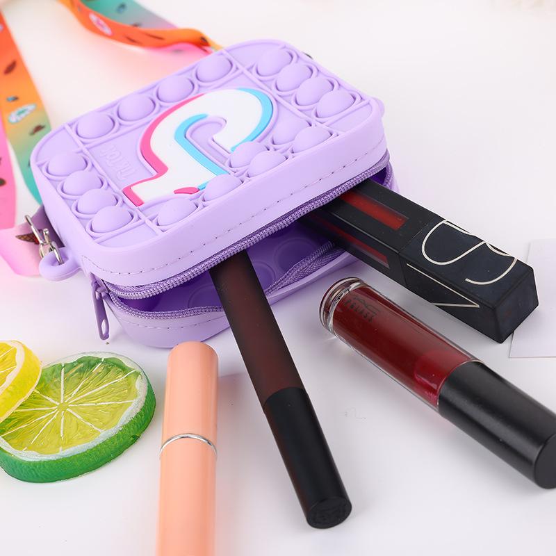 Buy 1Pc Popper Popet Silicone Push Bubble Stationery Storage Bag Popite ...