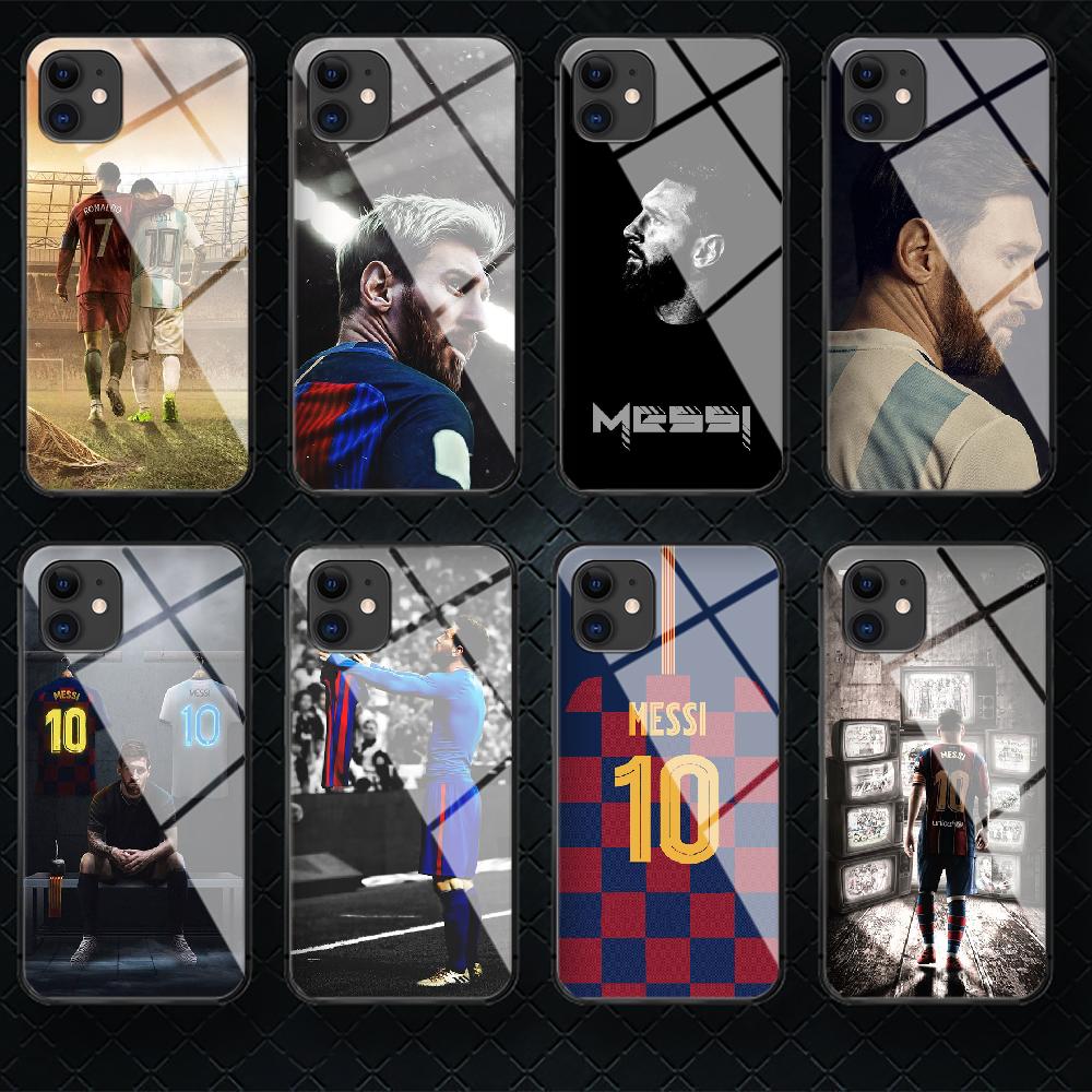 💰Köp billigt online Messi Football Soccer 10 Tempered Glass Phone Case ...