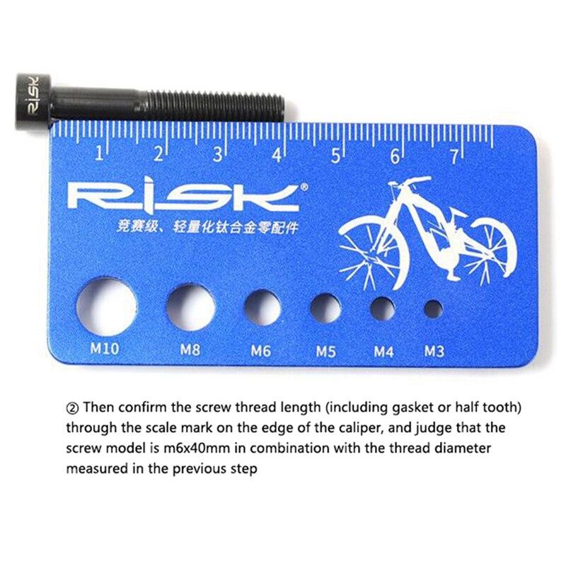 Buy Cycling Screw Measuring Ruler Portable Screw Bolt Nut Thread ...
