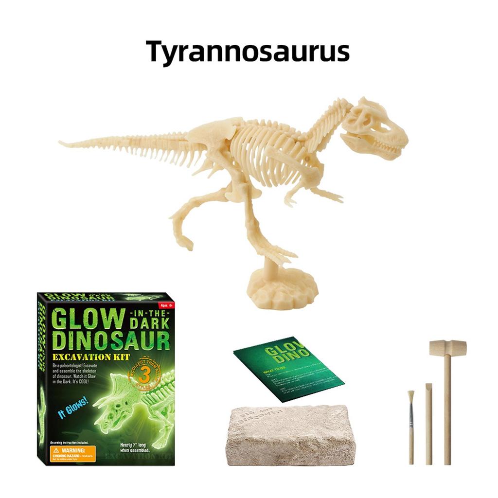 Buy Luminous Dinosaur Fossil Digging Game Kit Kids Dinosaur Sandbox Set ...