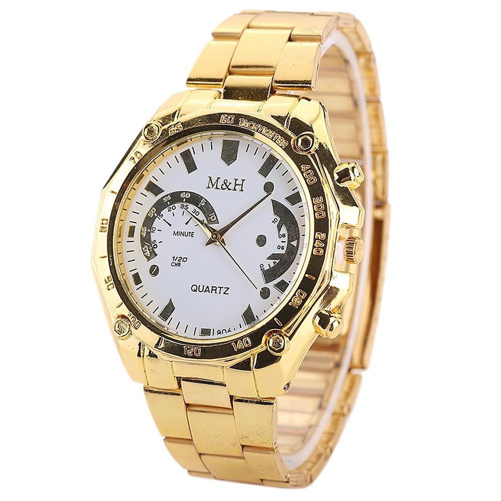 Buy Men& Acute's Watch Luxury Unisex Stainless Steel Band Analog Quartz ...