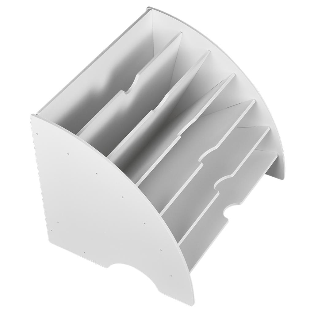 Buy 6 Compartments Sector Shape Self Assembly Files Storage Box Paper ...