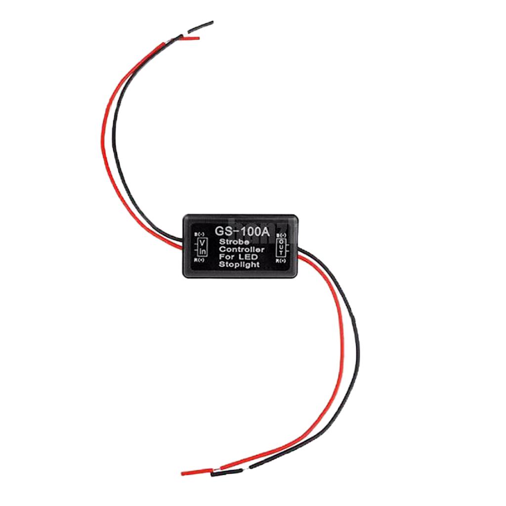 Buy Auto 100A Back Brake Stop LED Flash Light Flashing Controller Box ...