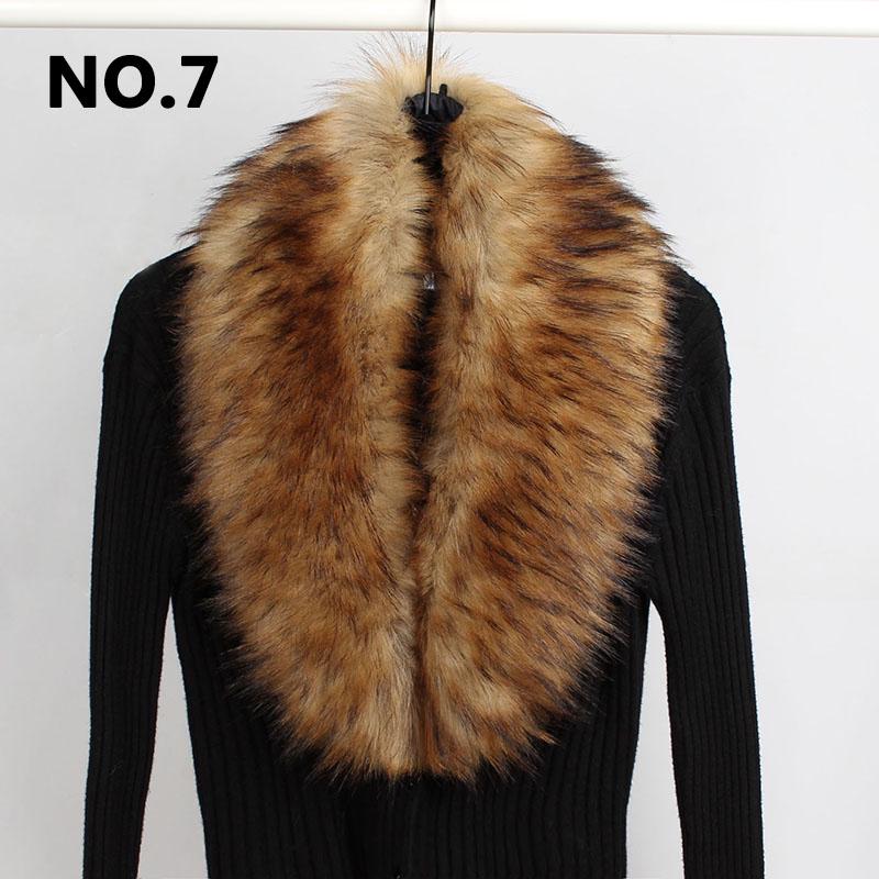Buy Women Soft Faux Fur Collar Neck Warmer Shawl Winter Scarf Ladies ...