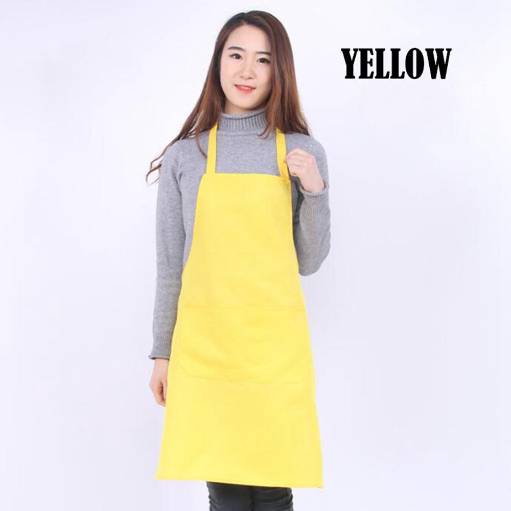 Buy Waterproof Cooking Apron with Pockets Thicken Cotton Polyester ...