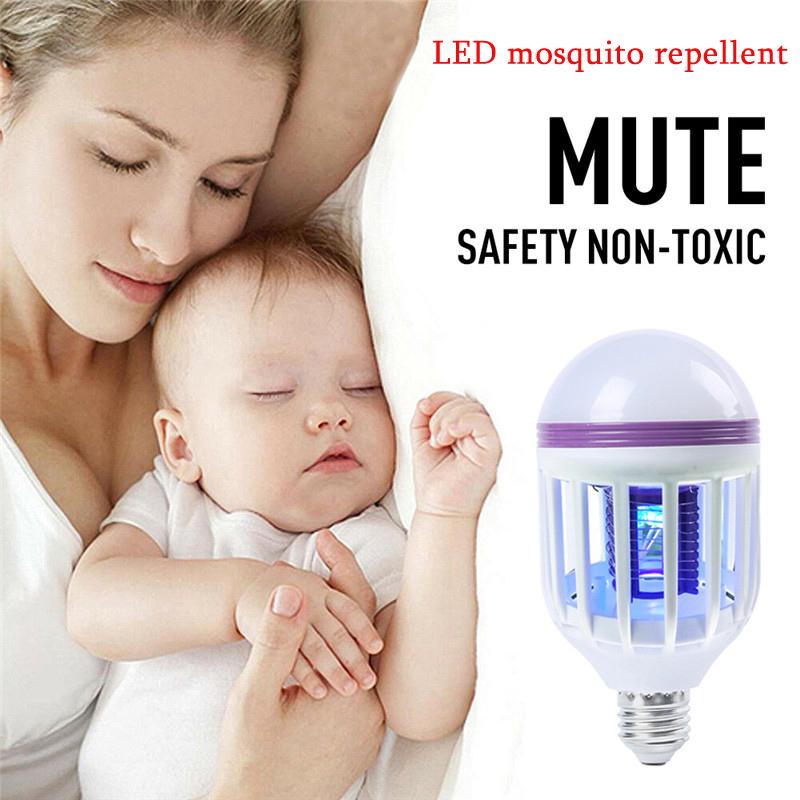 Buy 2in1 LED Bulb Electric Trap Mosquito Killer Light E2715W Electronic ...