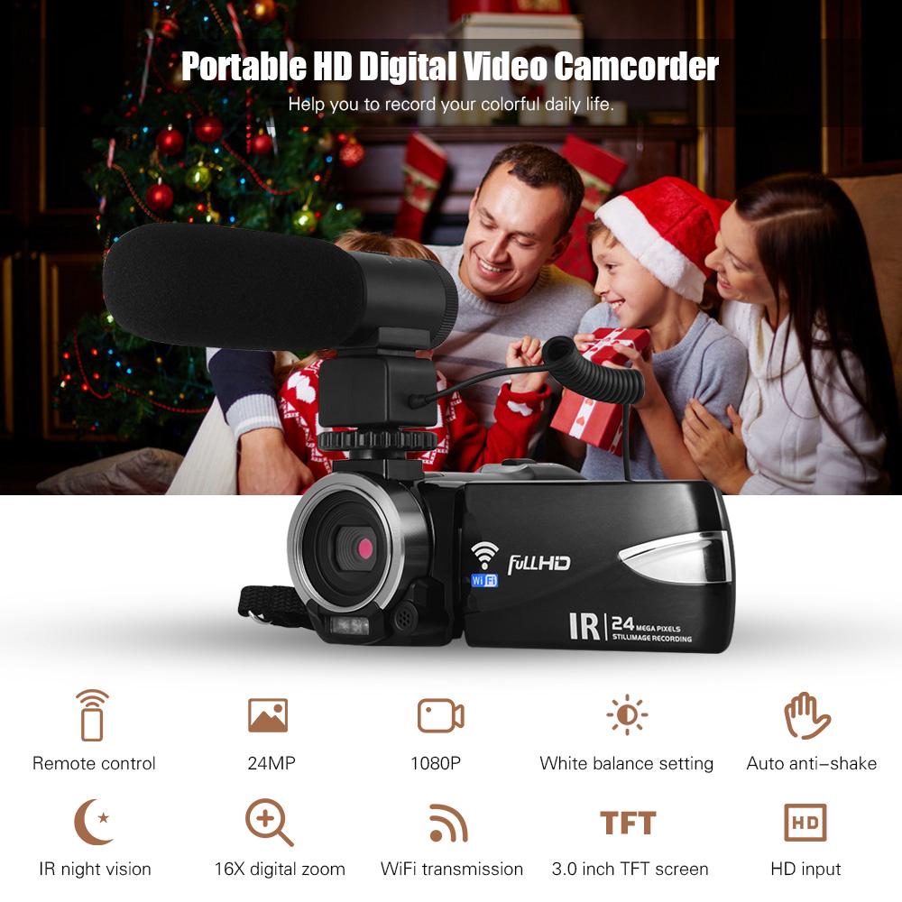 Buy Portable Multi-functional 1080P FHD Digital Video Camera Camcorder ...