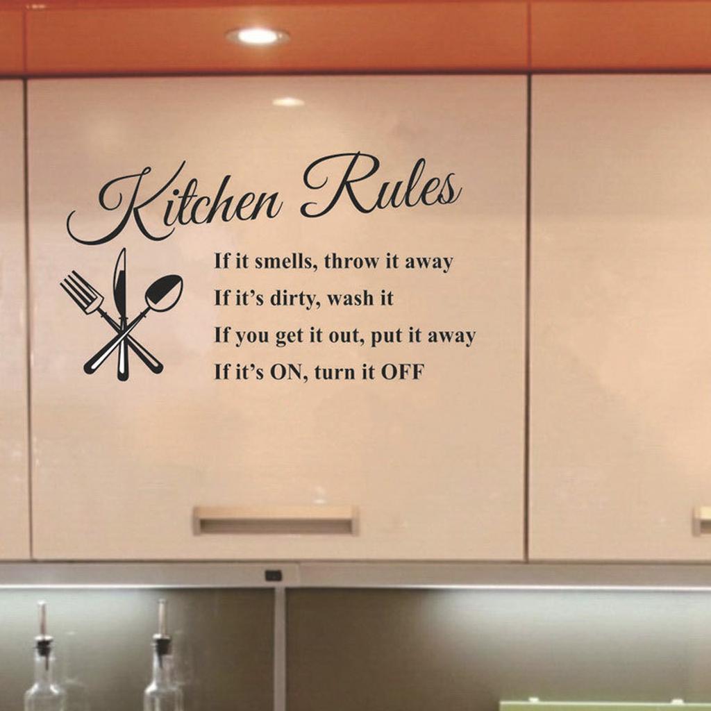 Buy DIY Removable Kitchen Words Wall Stickers Decal Home Decor Vinyl ...