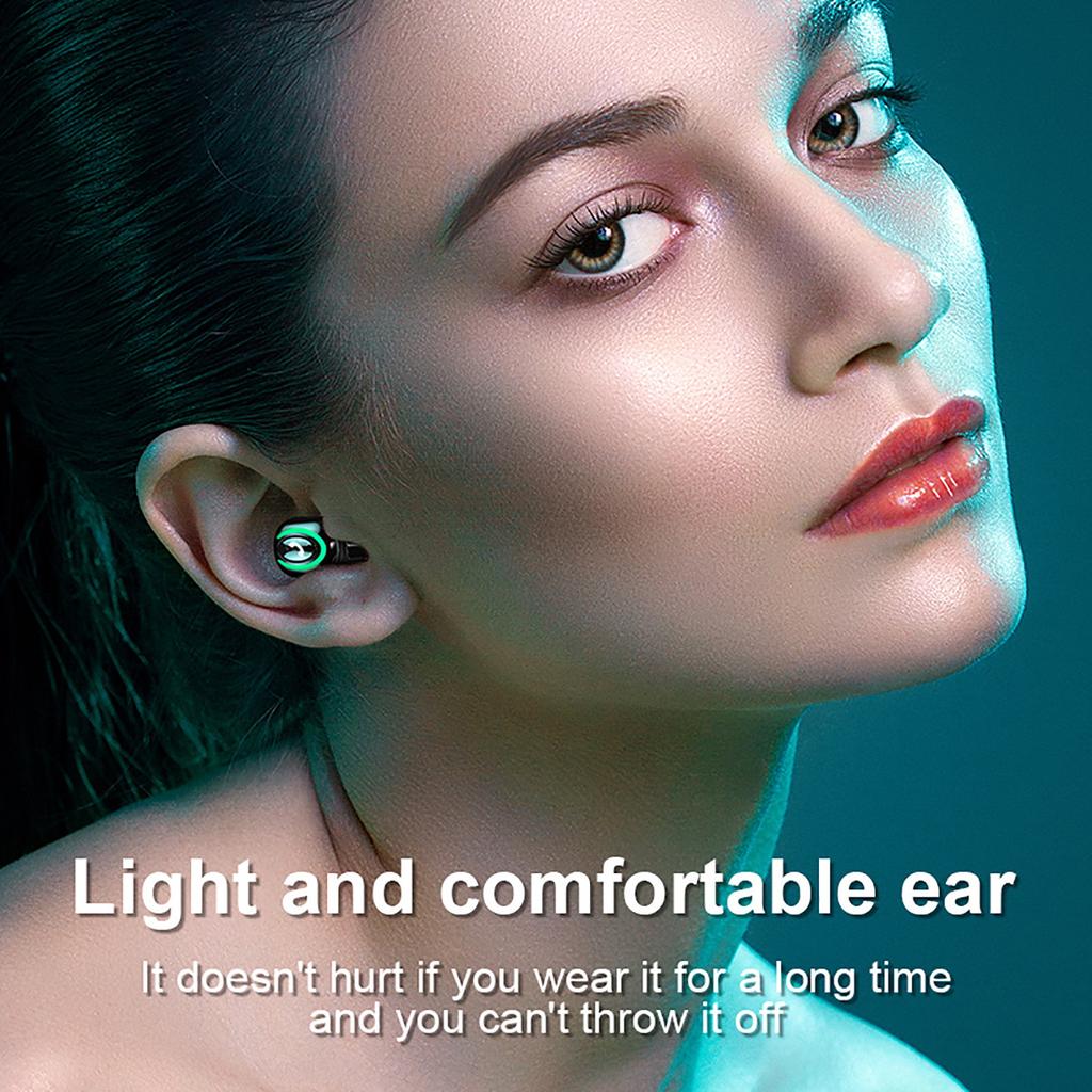 Buy M9 Single Ear Wireless Earphone HD Calls LED Light In-ear Bluetooth ...