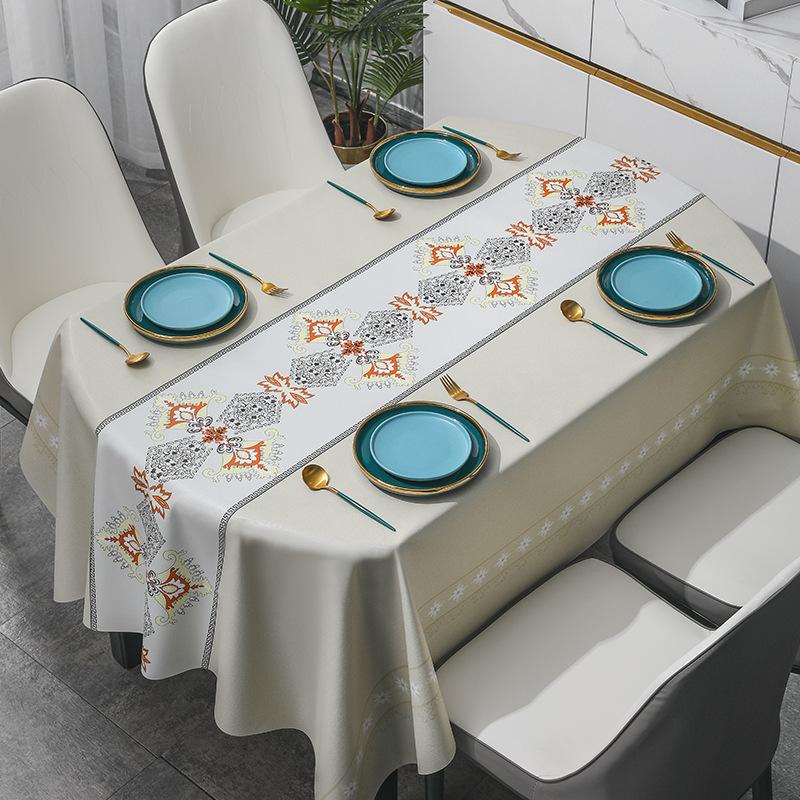 Buy Yutong Bohemian Style Kitchen Waterproof Oil-proof PVC Tablecloth ...