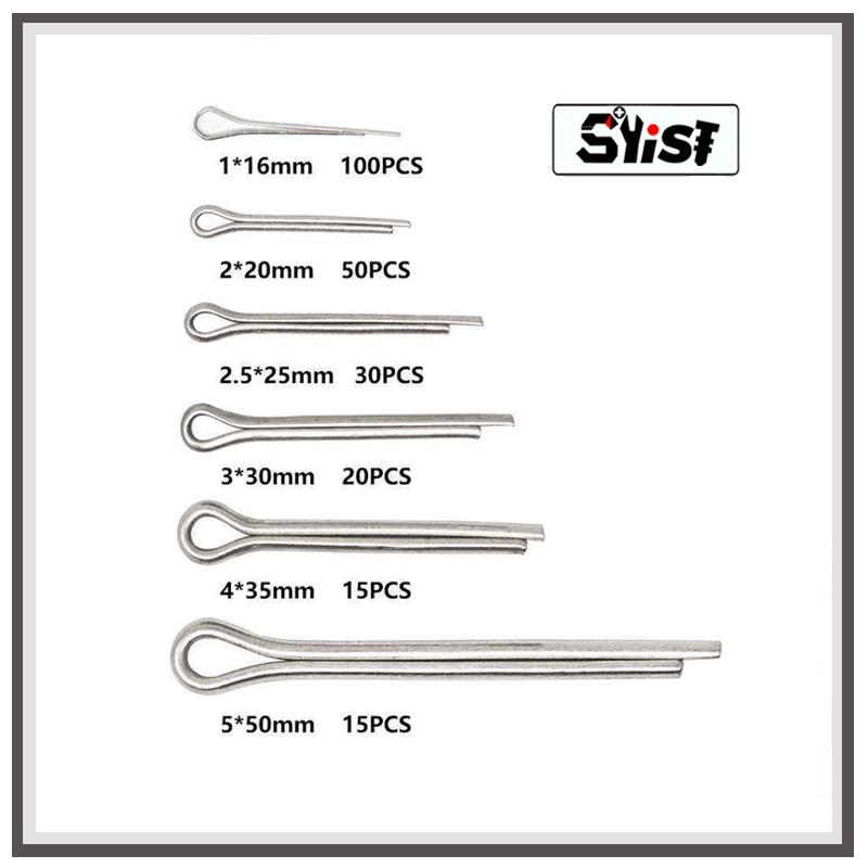 Buy 230 Pcs GB91 Stainless Steel Split Pin Assortment Kit M1 M2 M2.5 M3 ...