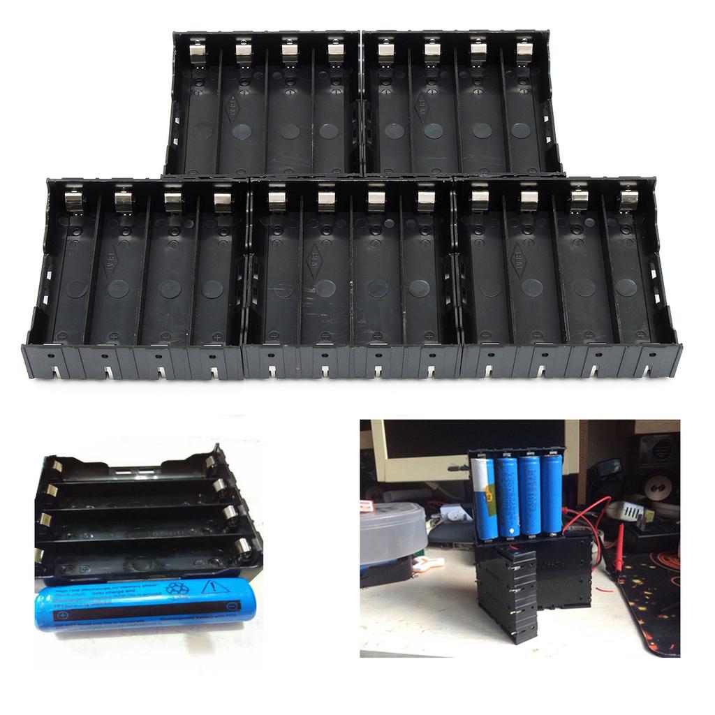 Buy 5x Black Plastic Battery Storage Case Box Holder For 4X ...