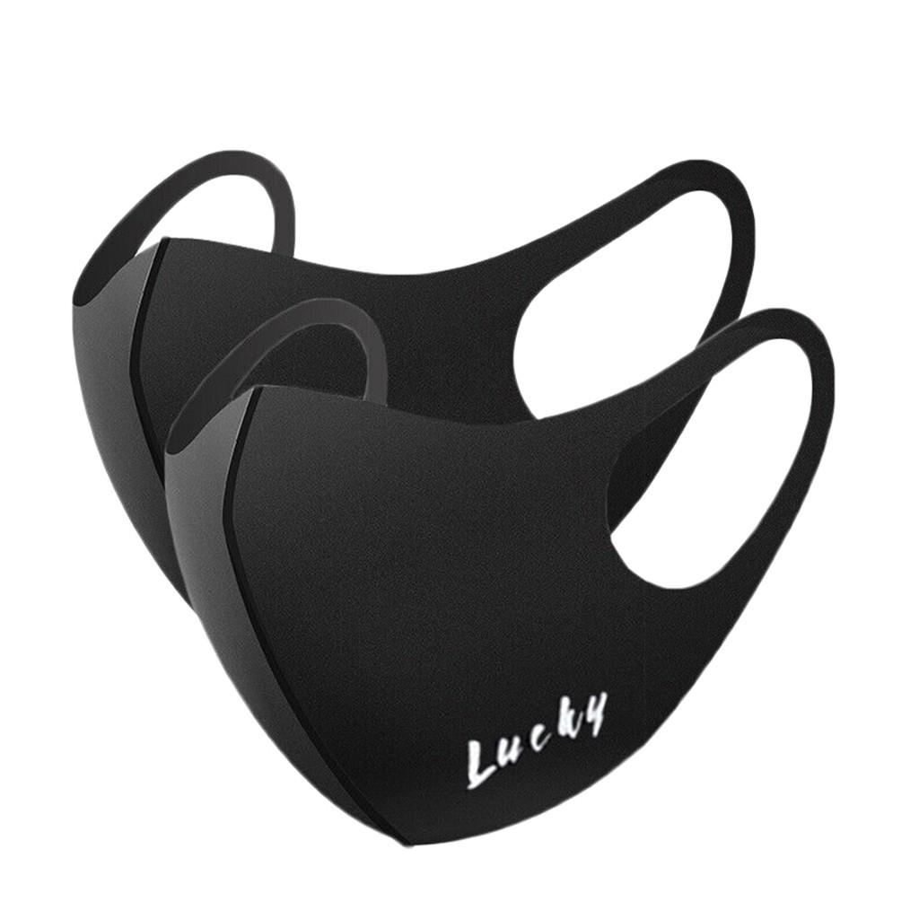 2PC Women PM2.5 Outdoor Washable Reuse Face Mask Protection Printing ...