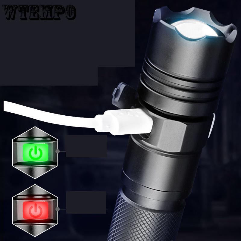 Buy Strong Light Flashlight Usb Rechargeable Portable Mini Outdoor Multi-function Waterproof ...