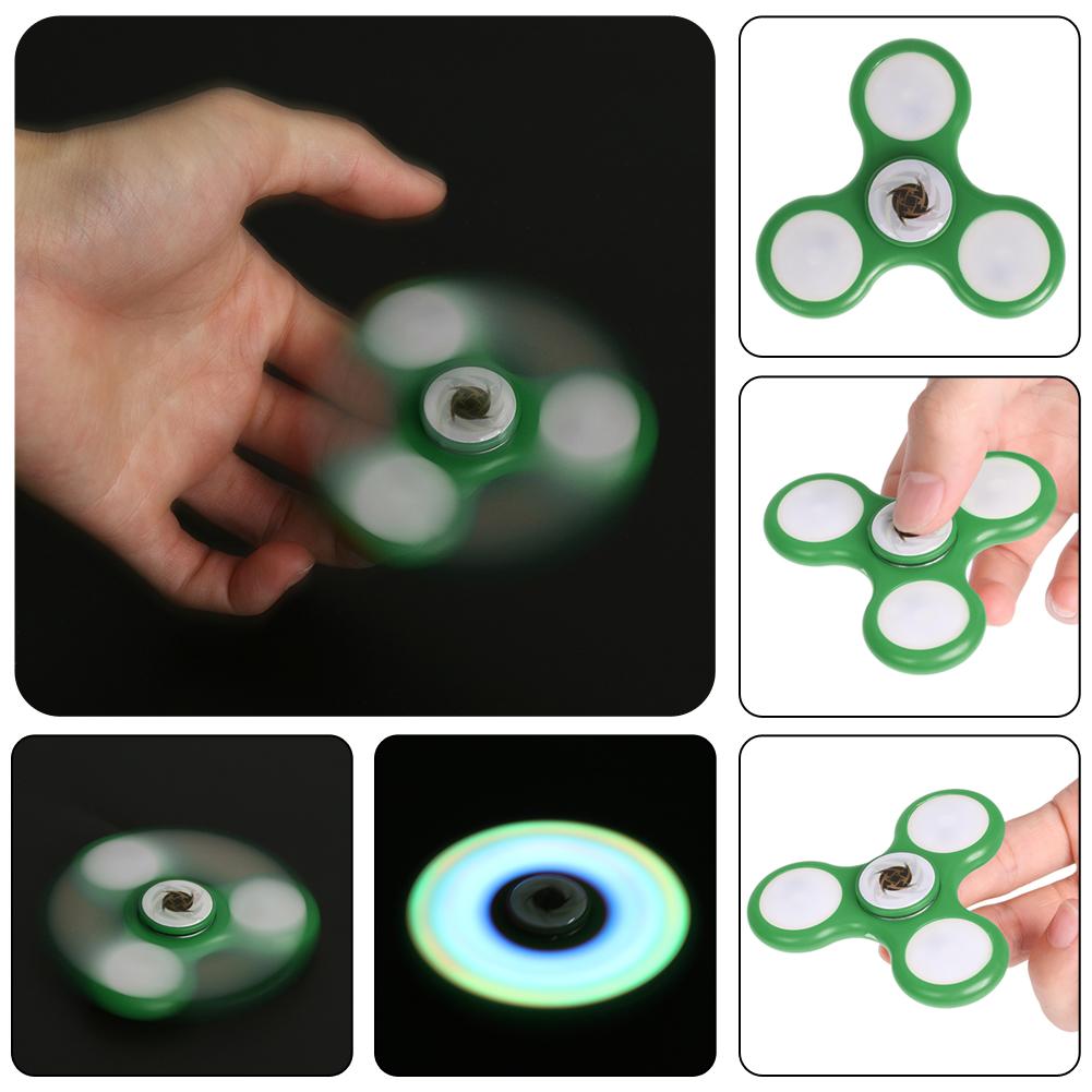Buy Cool Three Stalls Multi Color Gyro LED Finger Spinner Fidget Toys ...