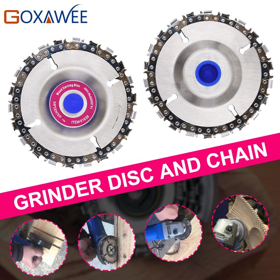 4 Inch Grinder Disc and Chain 22 Tooth Fine Cut Chain Set Wood Carving ...