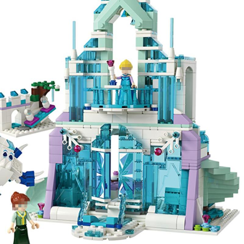Buy 700+pcs Snow World Series Magical Ice Castle Set Girls Building ...