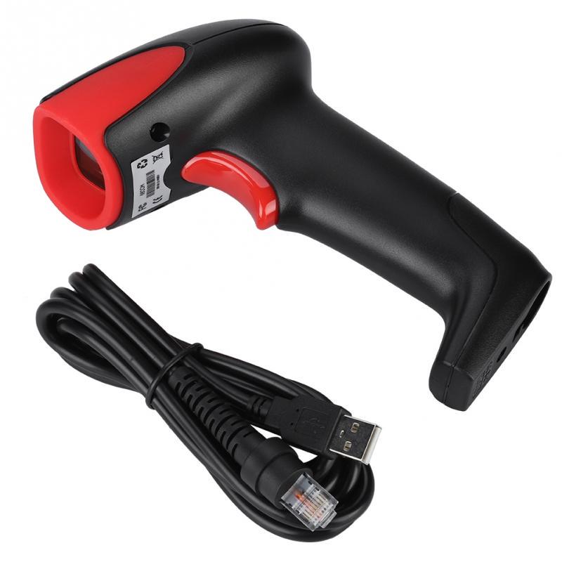 Buy Wired Red Handheld USB Bar Code Scanner 1D Scanning Gun Barcode ...