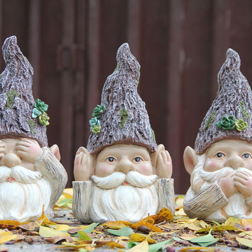 Buy Miniature Resin Elf Figurine Mini No Look No Listening No Saying ...