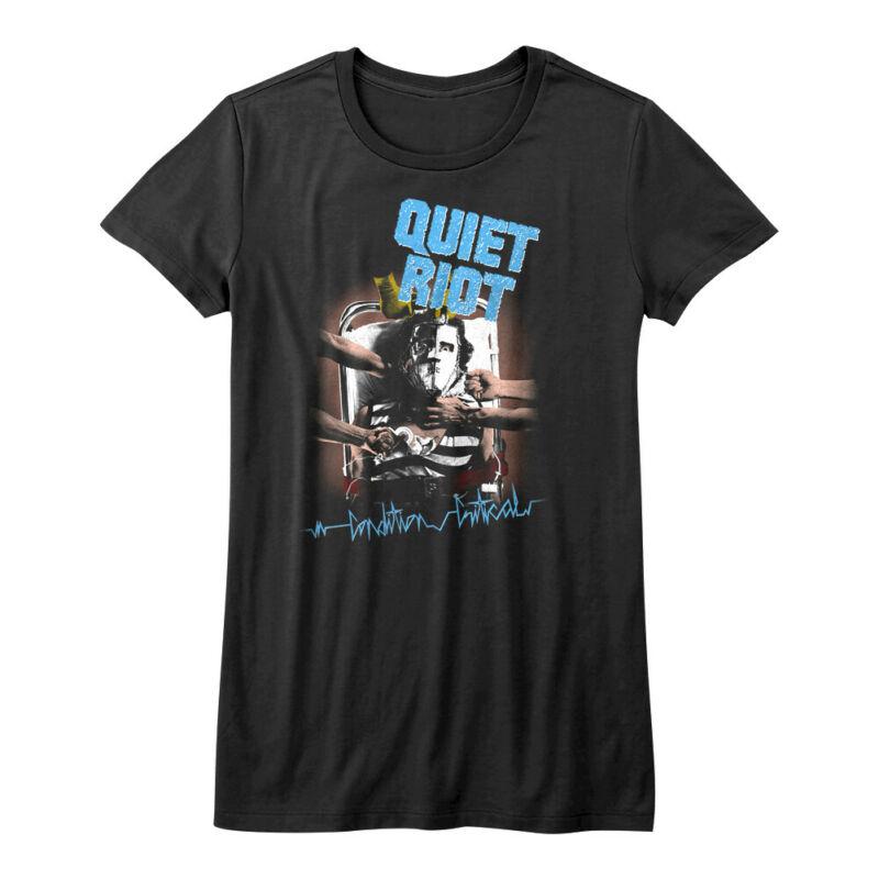 Quiet Riot Condition Critical Womens T Shirt Heavy Casual T-shirt Black ...