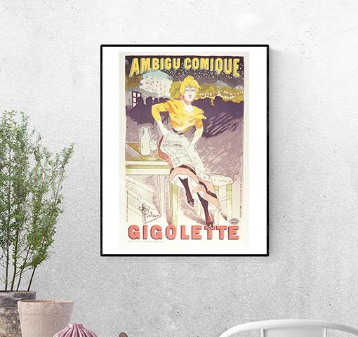 Satın alın Poster Ambiguous comic Gigolette at the Ambigu Theater | Joom