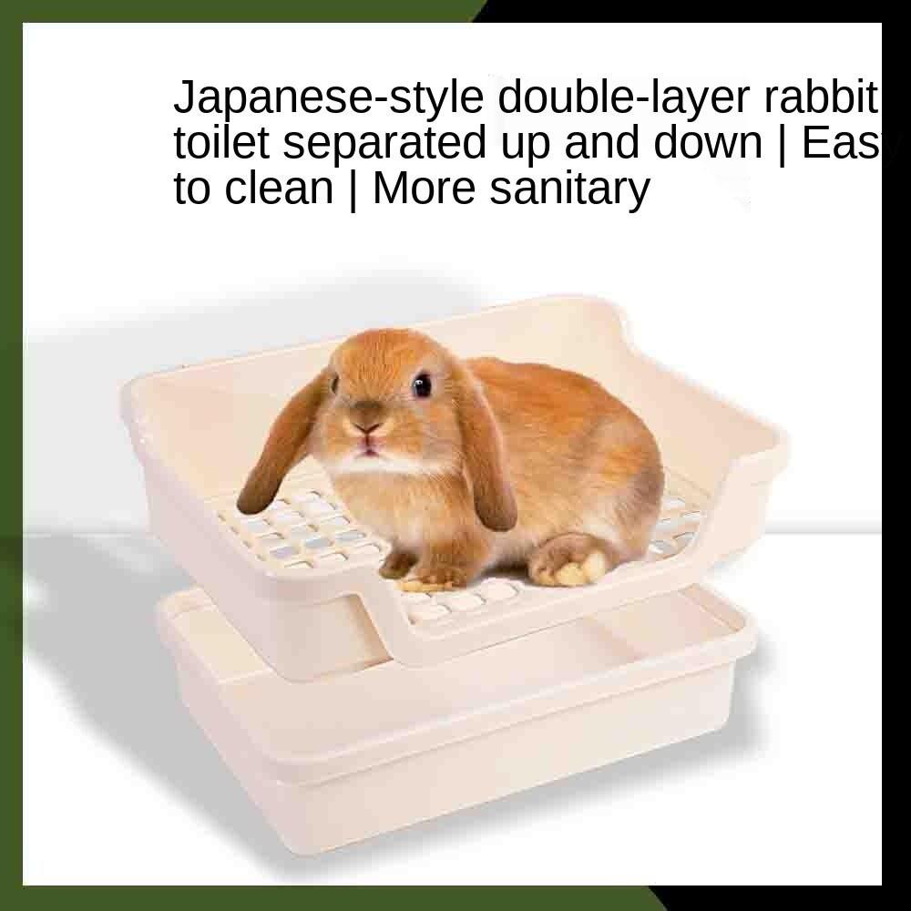 Buy Rabbit Toilet Double-layer Separable Rabbit Guinea Pig Mink Toilet ...