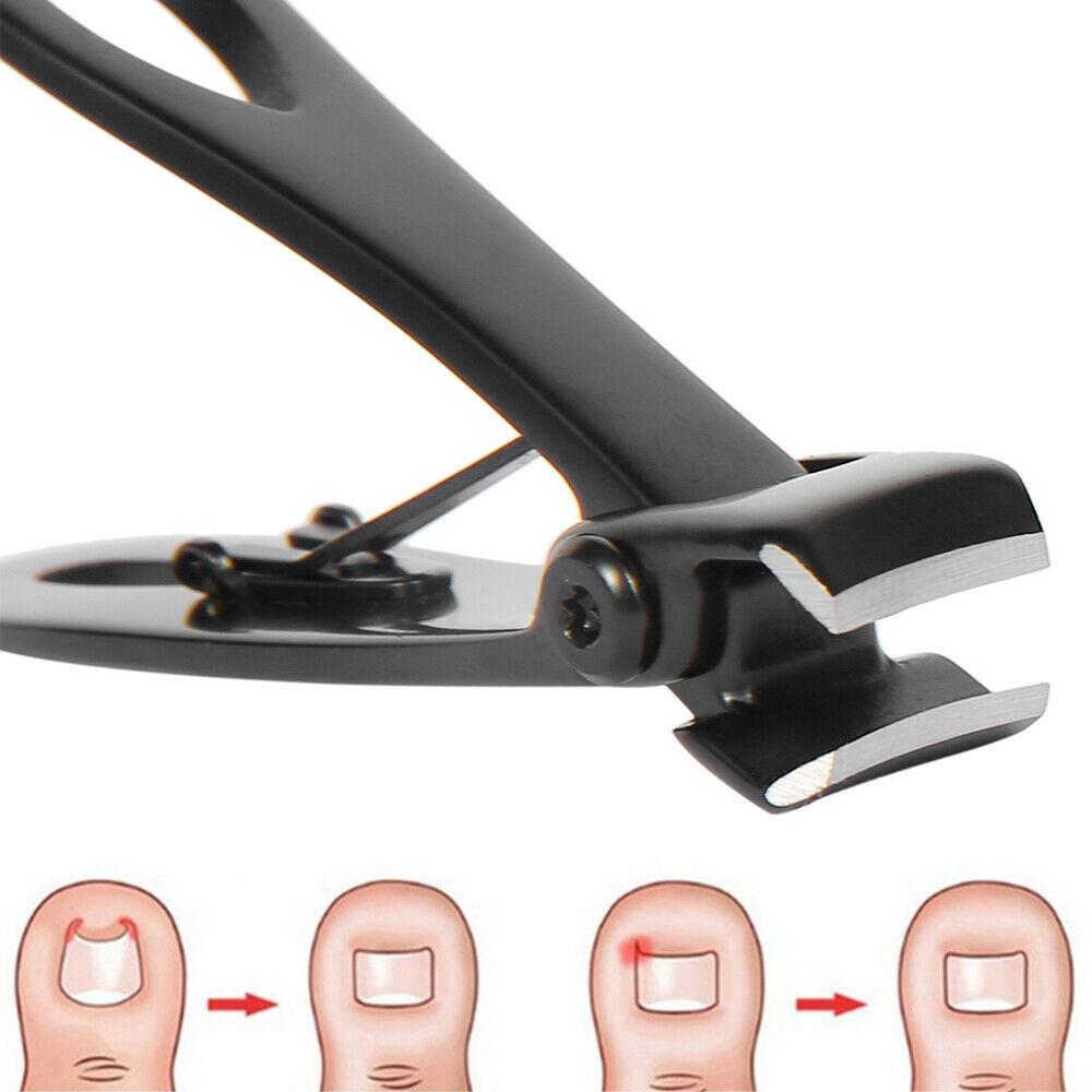 Black/Sliver Stainless Steel Toe Nail Clippers Thick Nails Surgical ...