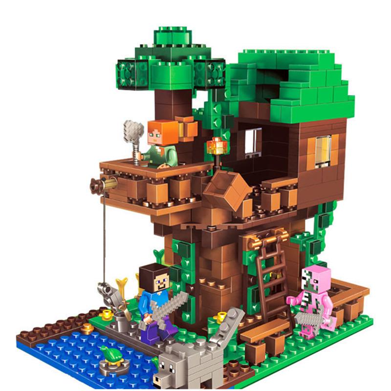 Buy Mini Tree House Building Blocks Sets My World Puzzle Educational ...