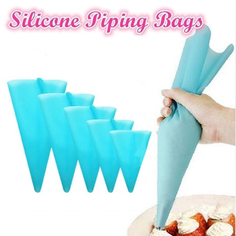Buy Reusable Silicone Pastry Bag Icing Piping Bags Cream Cake Bake ...