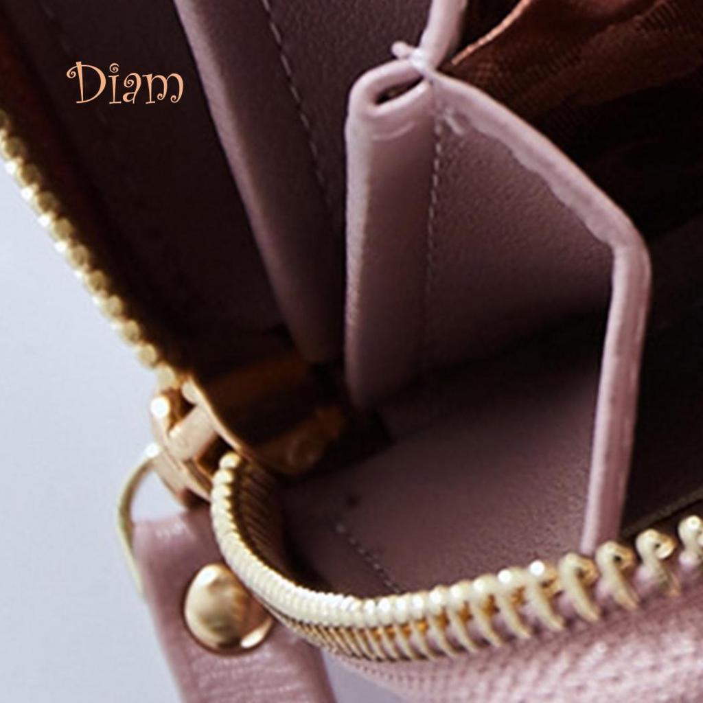 Buy Dilara Solid Color Long Purse Heart Pendant Card Cash Holder Clutch ...