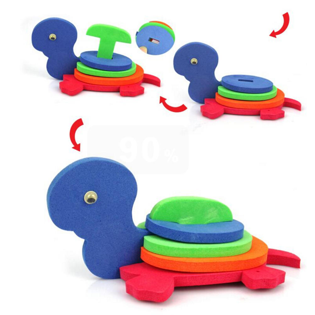 Buy 2Pcs Children 3D Animal Puzzle Mini EVA Foam Educational Toys DIY ...